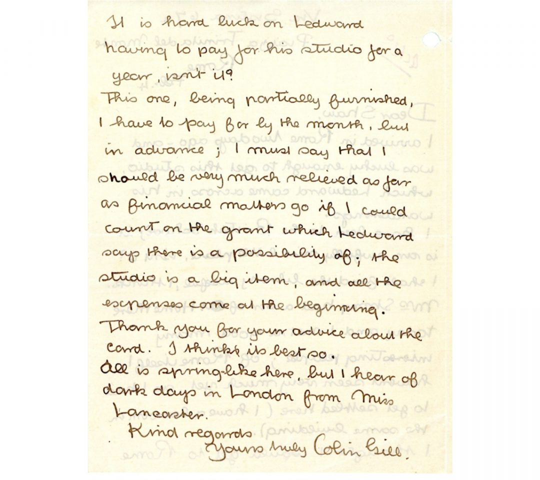 The Colin Gill Collection in the British School at Rome Fine Arts ...